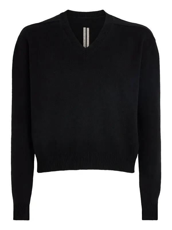 Rick Owens Cashmere-wool V-neck Sweater - Black