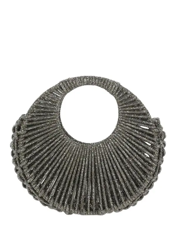 HIBOURAMA Jaya Crystal-embellished Woven Tote Bag - Brown