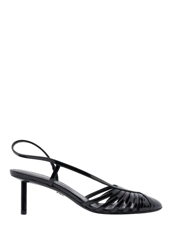 FERRAGAMO 65mm Strappy Pointed Toe Pumps - Greenolive