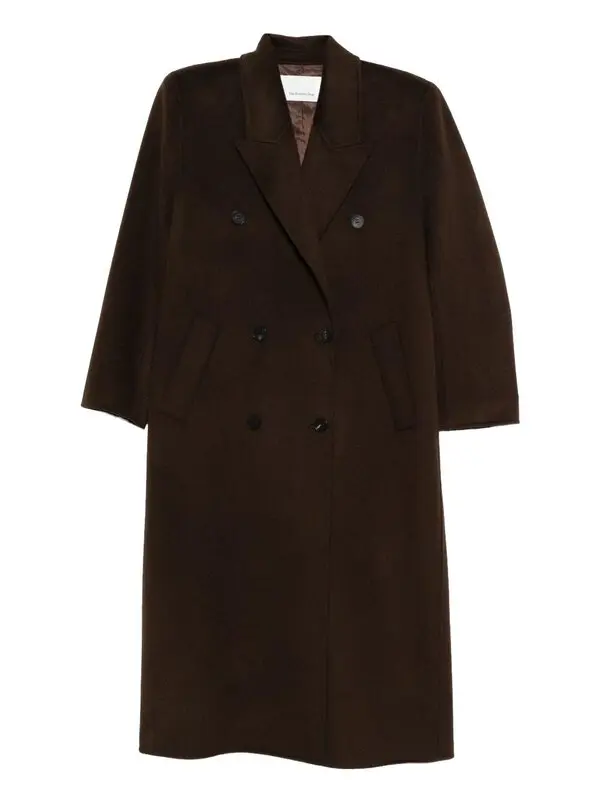 THE FRANKIE SHOP Gaia Wool Double-breasted Coat - Brown