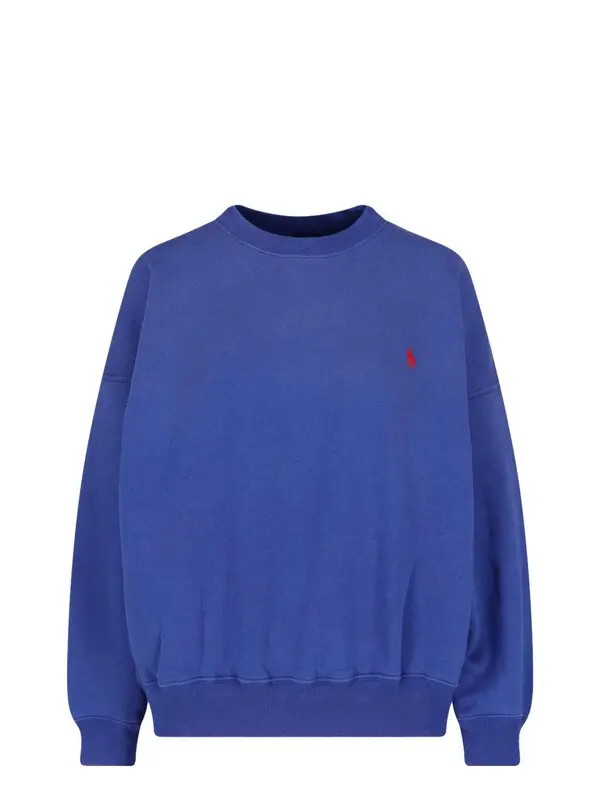 Polo Ralph Lauren Crewneck Sweatshirt With Embroidered Logo - Blue
