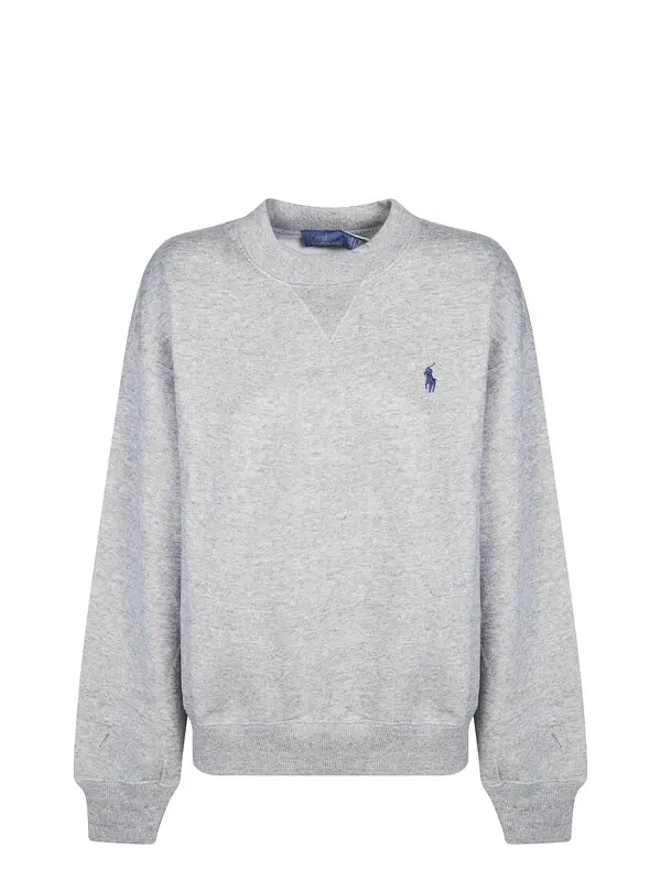 Polo Ralph Lauren Crewneck Sweatshirt With Logo - Grigio