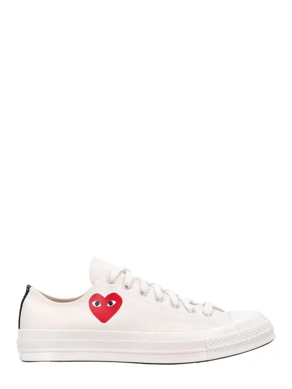 CONVERSE X COMME DES GARONS PLAY Low Top Canvas Sneakers - Bianco