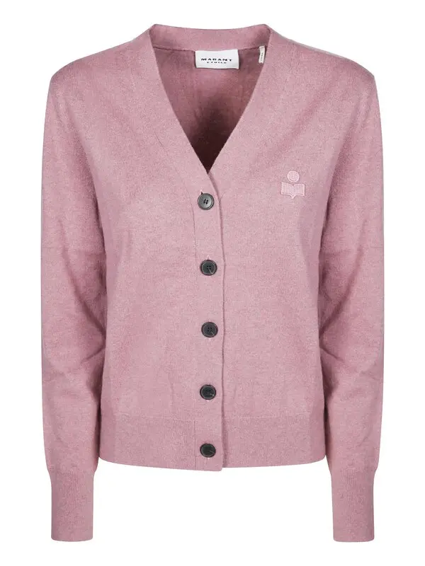 Isabel Marant Étoile Karinagz Cotton-wool Knit Cardigan - Rosa