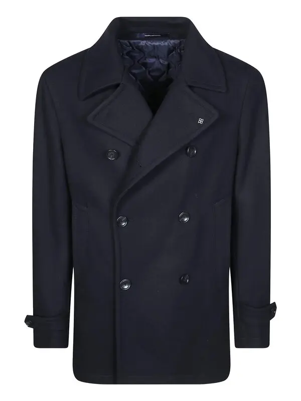 Tagliatore Double-breasted Wool Blend Overcoat - Blu