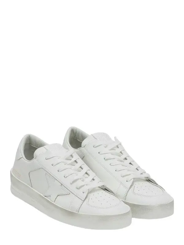 GOLDEN GOOSE Stardam Leather Sneakers - Opticwhite