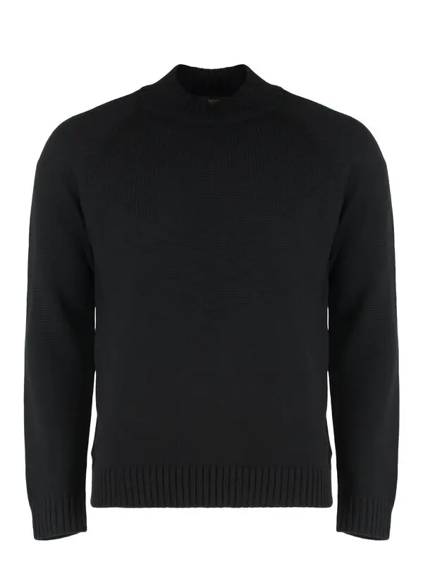 SLOWEAR Virgin Wool Crewneck Sweater - Black