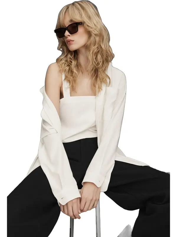 Alo Yoga Dreamscape Button Down Long Sleeve Top - Ivory