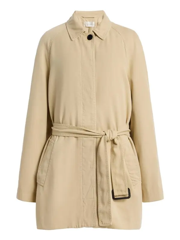 THE ROW Elisa Belted Twill Jacket - Neutral