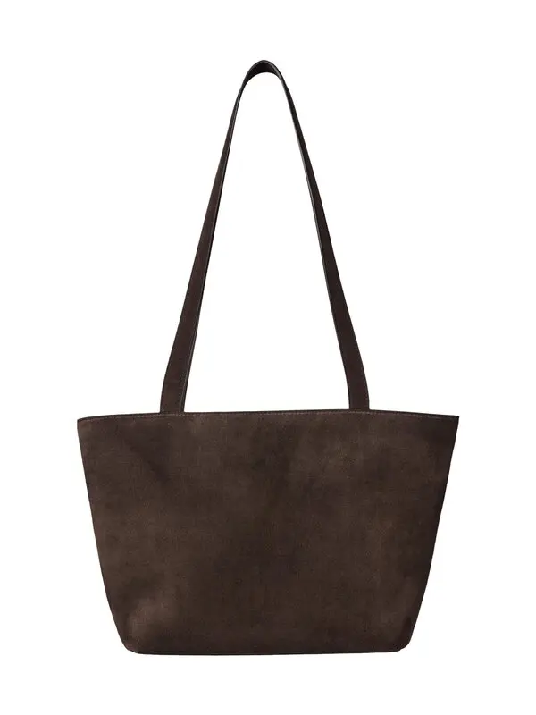 THE ROW Parker Suede Tote - Brown