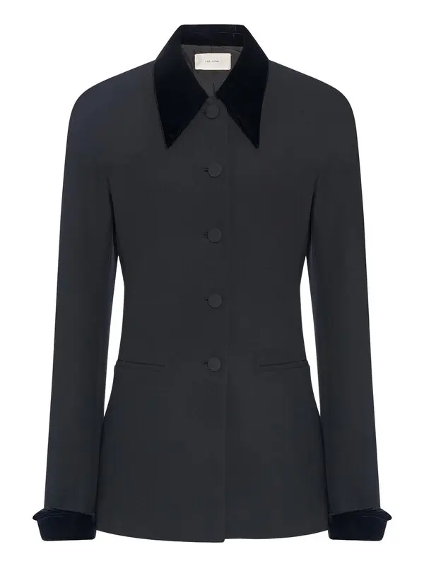 THE ROW Jeko Wool Jacket - Black