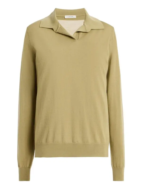 THE ROW Pauli Wool-silk Top - Green