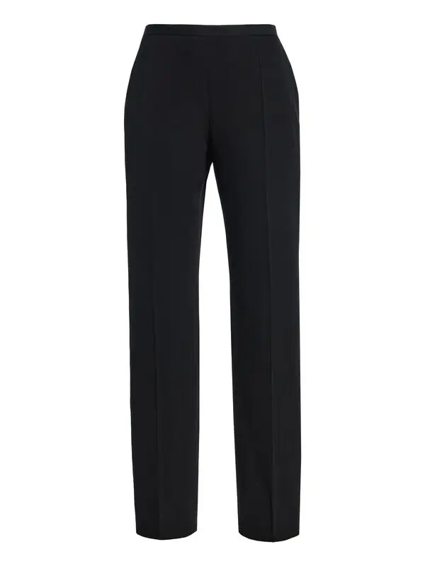 THE ROW Cyril Wool Straight-leg Pants - Black
