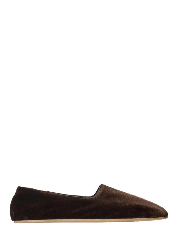 THE ROW Ponti Cotton Slippers - Brown
