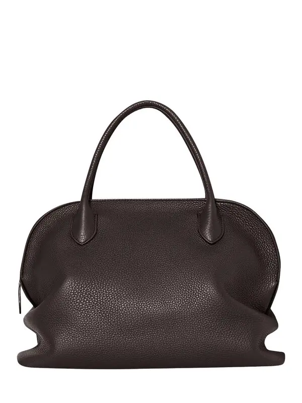 THE ROW Agnes 12 Leather Tote - Brown