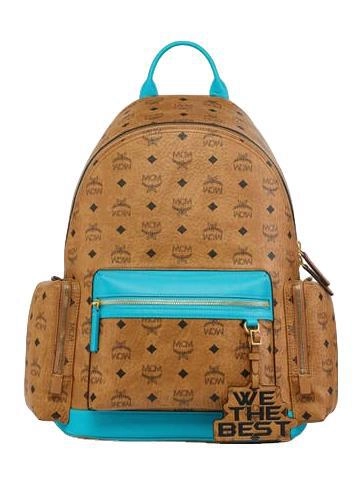 Mcm X We The Best Stark Backpack In Visetos - Cognac