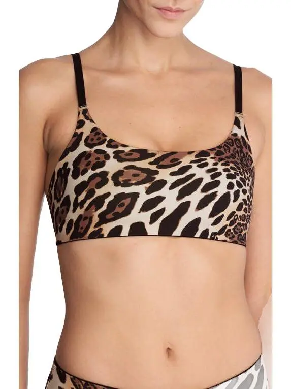 Natori Reversible Bikini Top - Luxe Leopard/black