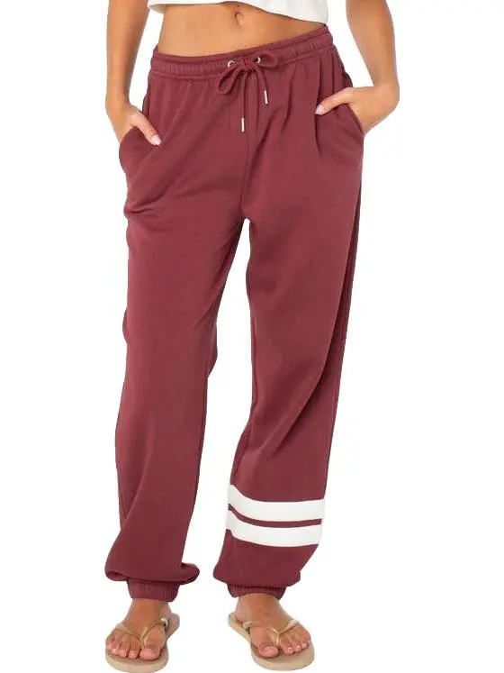 Roxy Sunset Stripe Sweatpants - Port