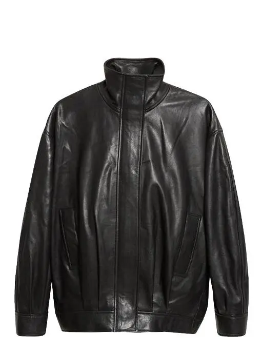 ARMA Paula Leather Bomber Jacket - Black