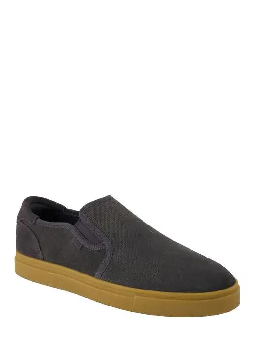 Toms Perforated Leather Slip-on Sneaker - Dark Grey