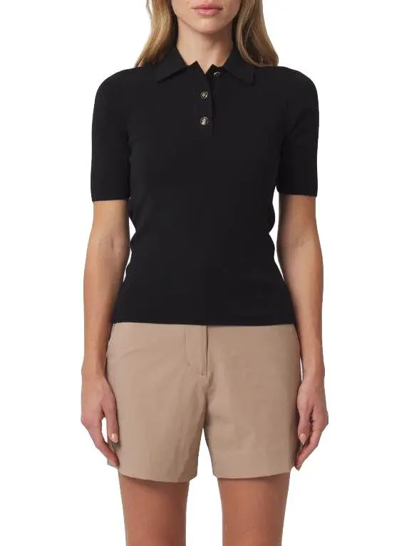 WILLIAMS ATHLETIC CLUB Danielle Wool Polo - Black