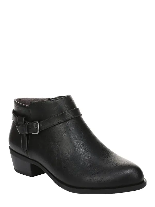 LIFESTRIDE Ada Faux Leather Ankle Bootie - Black