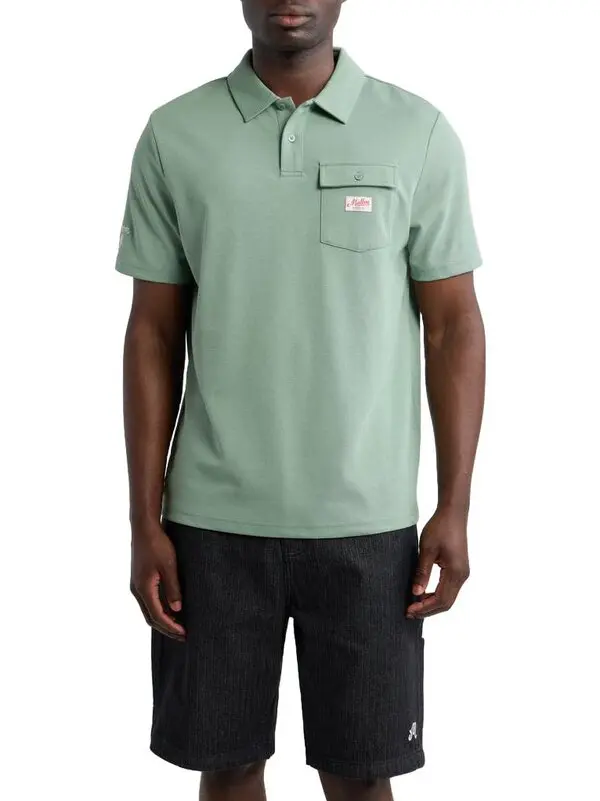 MALBON Jovis Benchmark Polo - Lily Pad