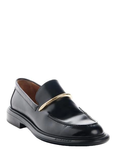 Givenchy Polished Calfskin Pinch Loafers - Black