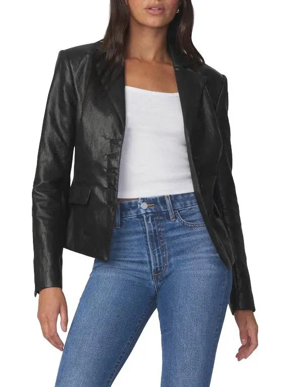 Joe's Jeans The Fitted Faux Leather Blazer - Black