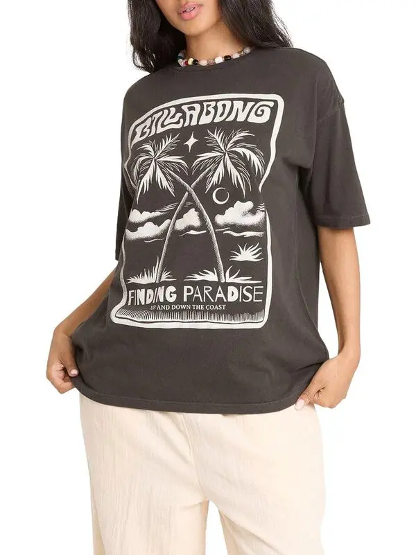 BILLABONG Tropical Filmore Graphic T-shirt - Off Black