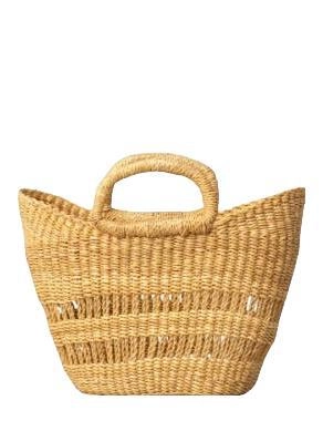 INDEGO AFRICA Diya Fluted Tote - Natural