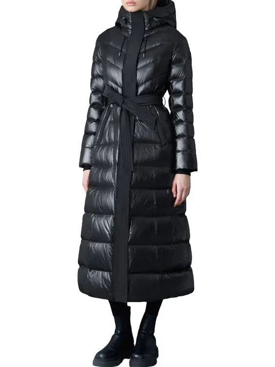 Mackage Calina-r Lustrous Down Long Coat - Light Black