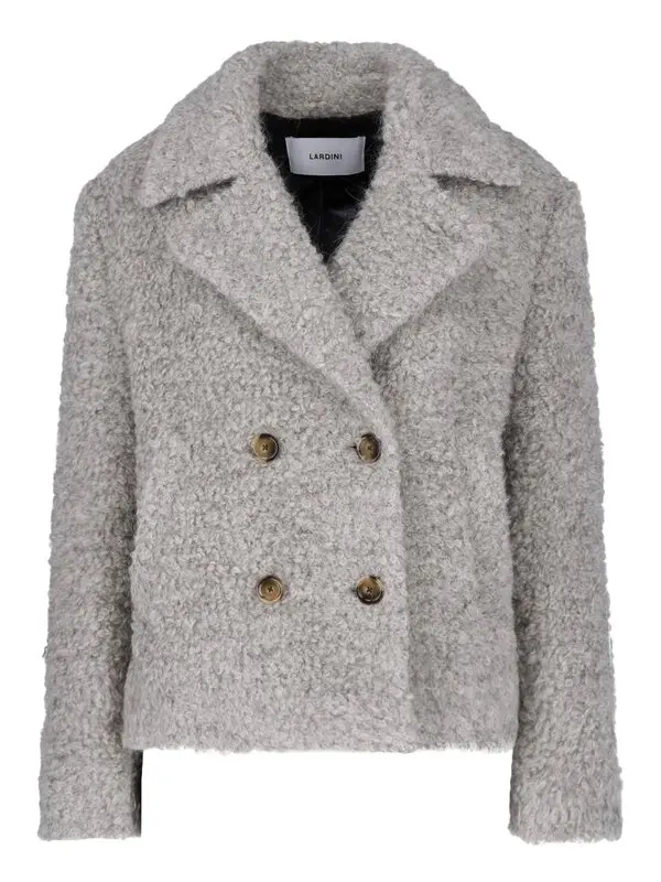 LARDINI Jacket In Virgin Wool Blend - Gray