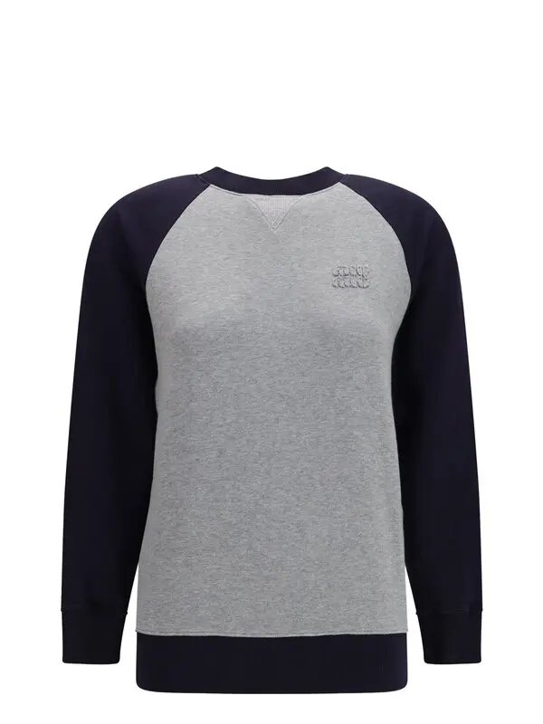 Miu Miu Bicolor Crewneck Sweatshirt - Multicolour