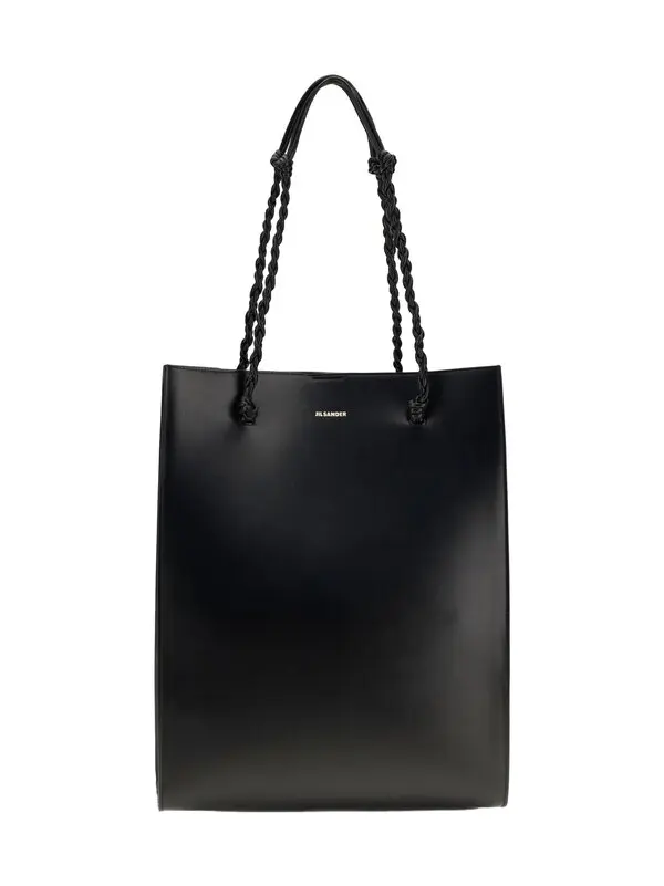 JIL SANDER Tangle Leather Tote Bag - Black