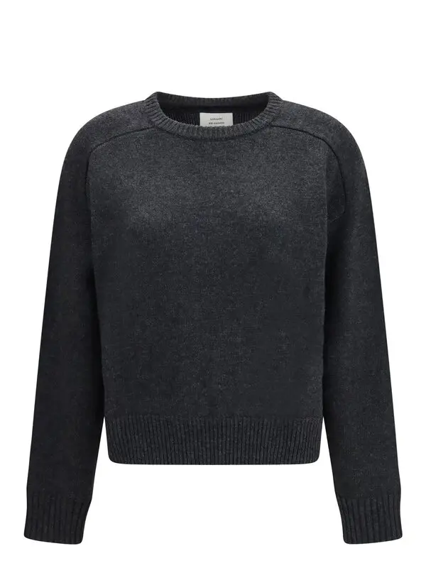 Loulou De Saison Breha Wool Cashere Blend Sweater Feale - Grey