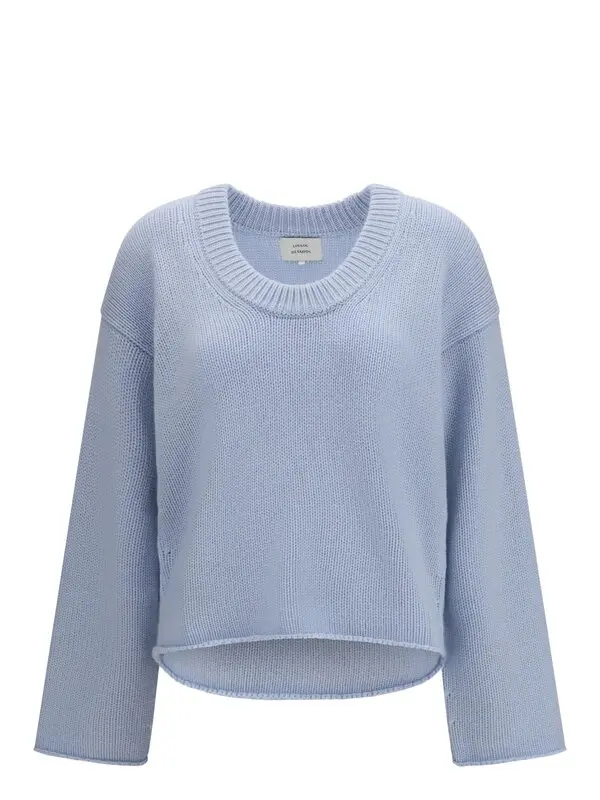 Loulou De Saison Derry Cashmere U-neck Sweater - Light Blue
