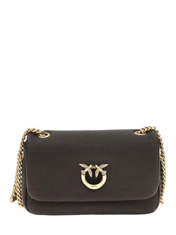 Pinko Medium Love Bag Click Soft Horizontal Shoulder Bag - Brown