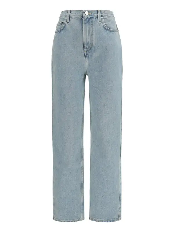Loulou De Saison Jude Jeans Light Wash Straight Leg Denim - Light Blue