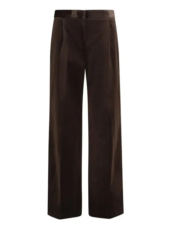 LARDINI Velvet Tailored Pants - Brown