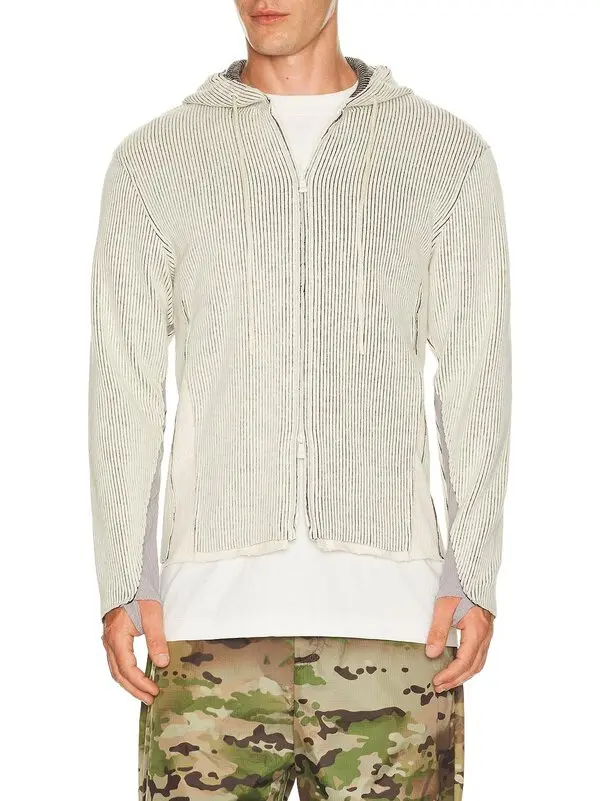 XLIM Ep.9 01 Hoodie Zip Up In Grey - Ivory