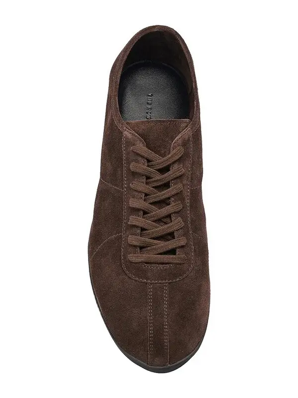THE ROW Clement Suede Lace-up Sneakers - Medium Brown