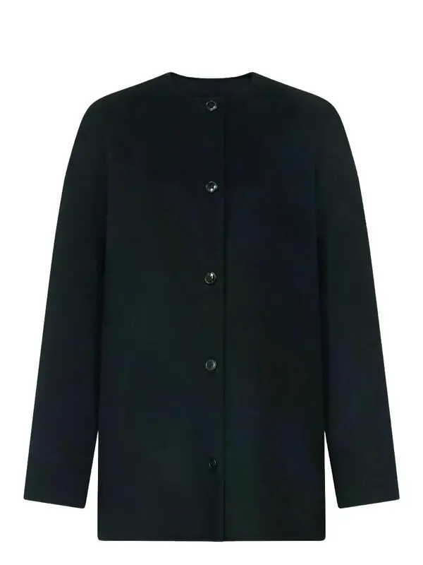 Loulou De Saison Dunne Lds Collarless Drop-shoulder Coat - Blue