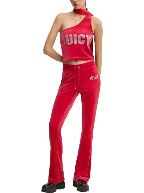 Juicy Couture One-shoulder Embellished Top - Red