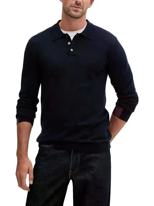 MOS MOSH Adam Polo Sweater - Blue