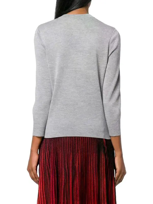 Alexander McQueen Embellished Butterfly Jumper - Grey