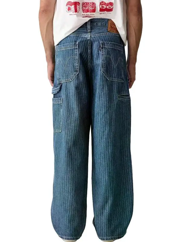 LEVI'S Pinstriped Wide-leg Jeans - Blue