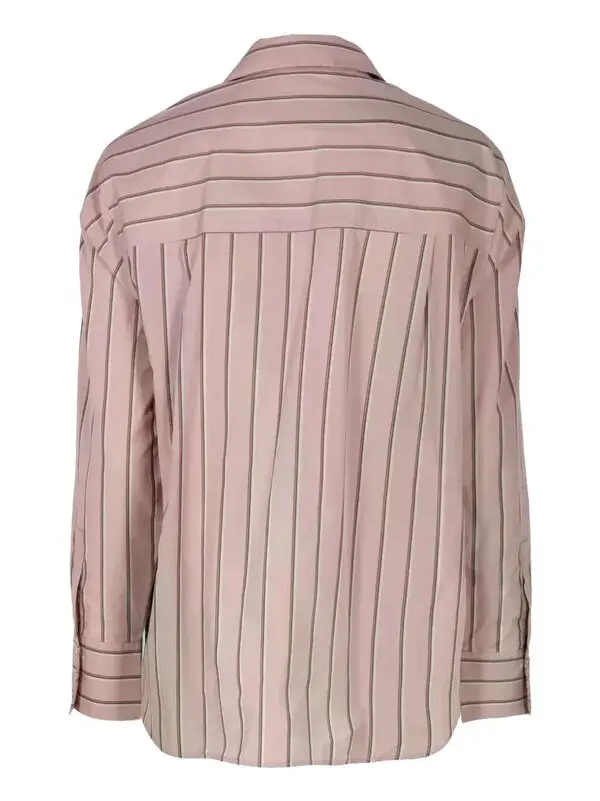 Vince Striped Long Sleeve Shirt - Pink
