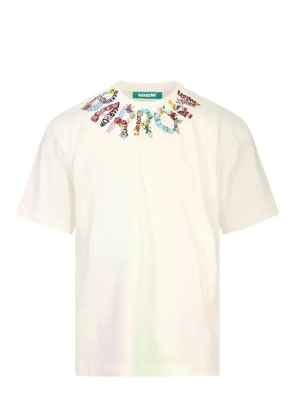 BARROW Graphic-print T-shirt - Neutrals