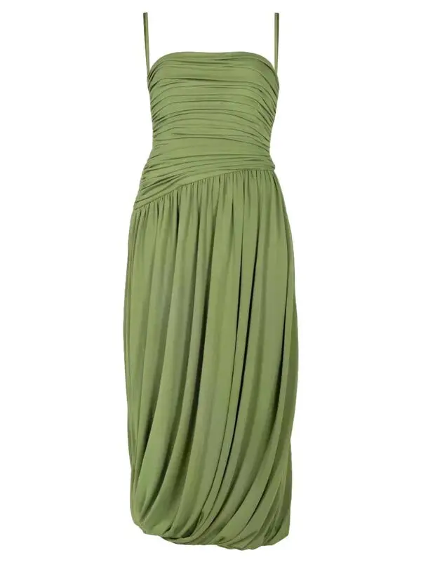 Cinq À Sept Rosine Ruched Midi Dress - Green